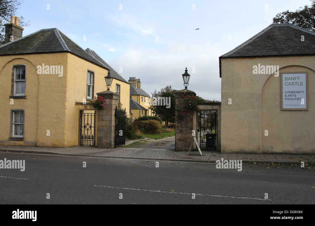 Entrance to Banff Castle Scotland October 2013 Stock Photo - Alamy