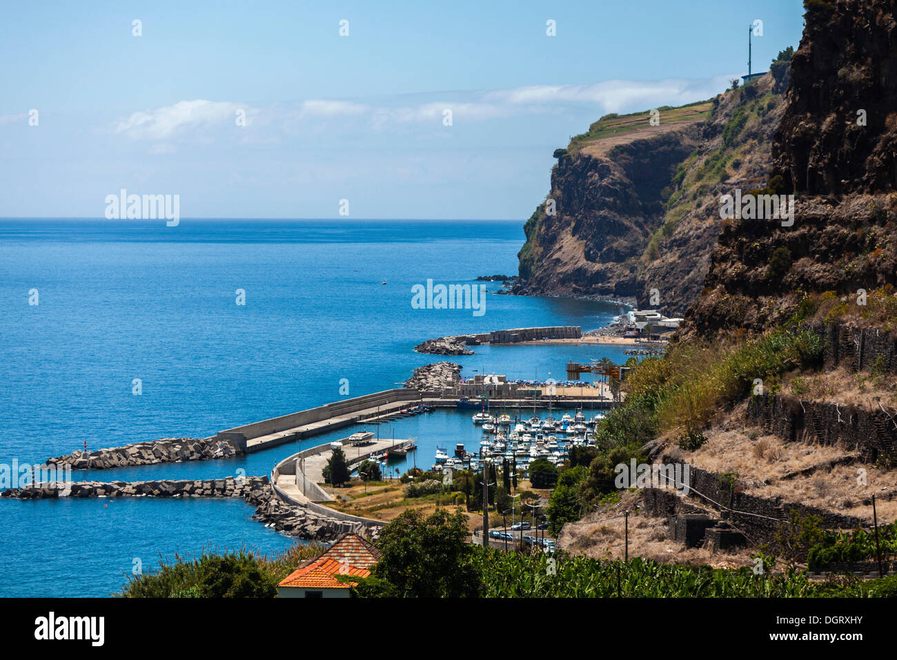 The harbour of Calheta, Funchal, Calheta, Ilha da Madeira, Portugal ...
