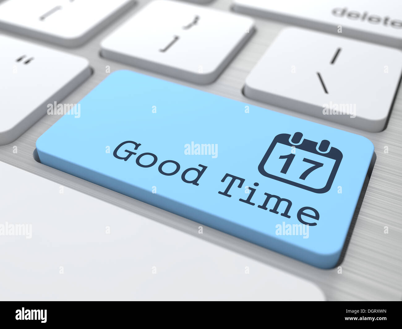 Good Time Button Stock Photo - Alamy