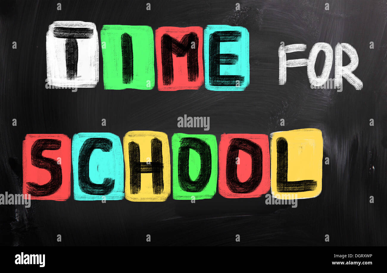 Time For School Concept Stock Photo - Alamy