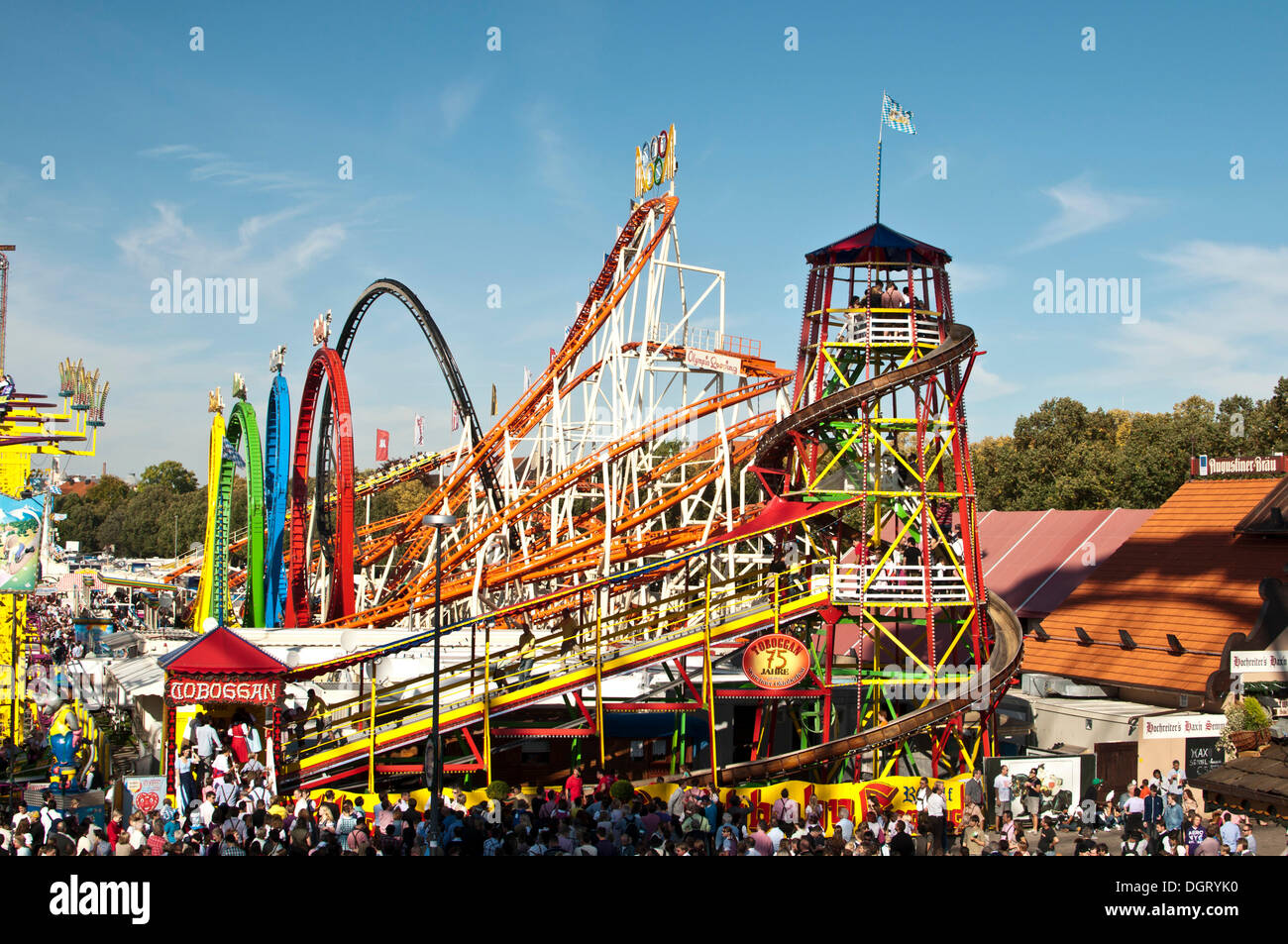 Funfair ride rides fair busy hi-res stock photography and images - Alamy