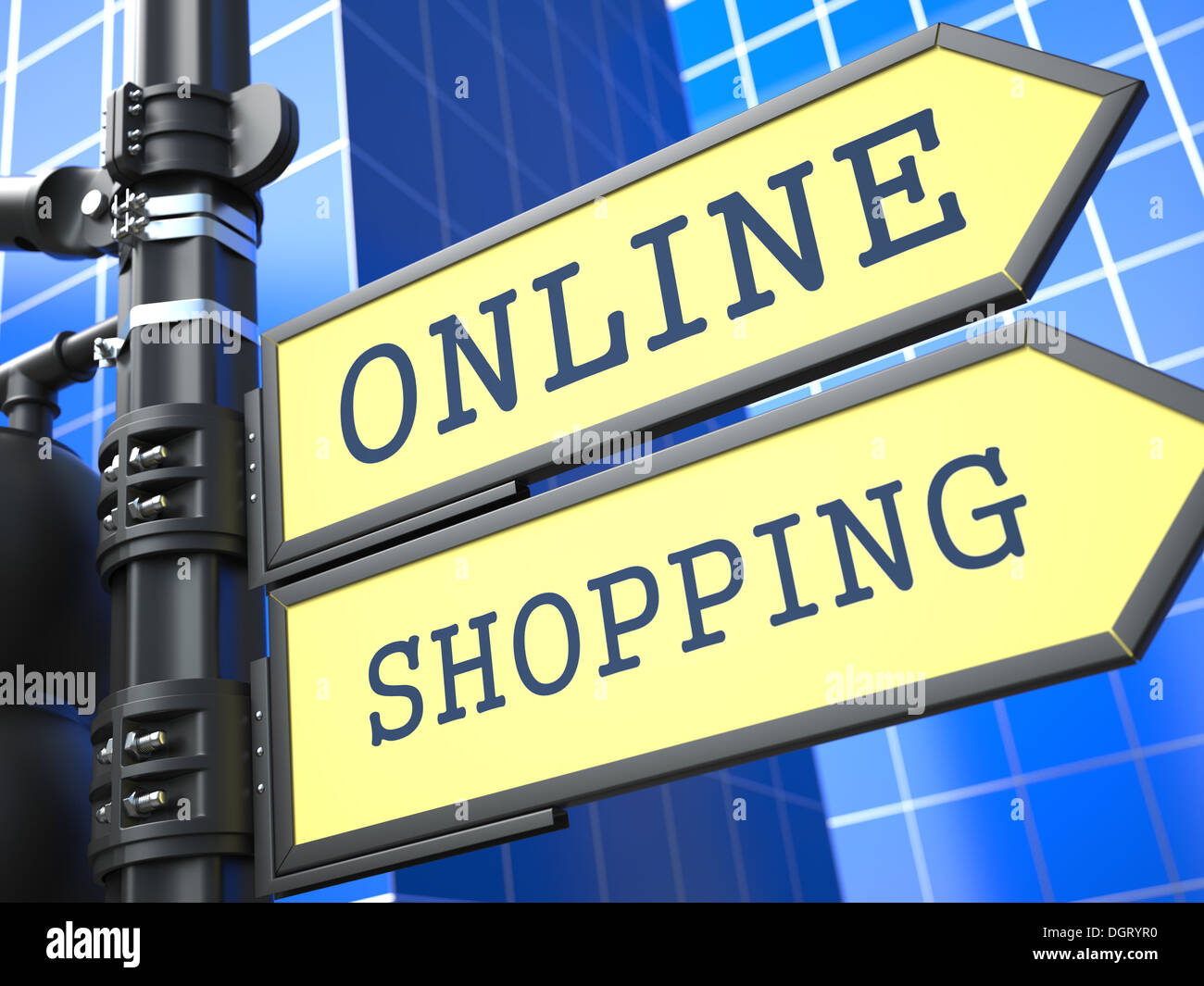 Business Concept. Online Shopping Sign Stock Photo - Alamy