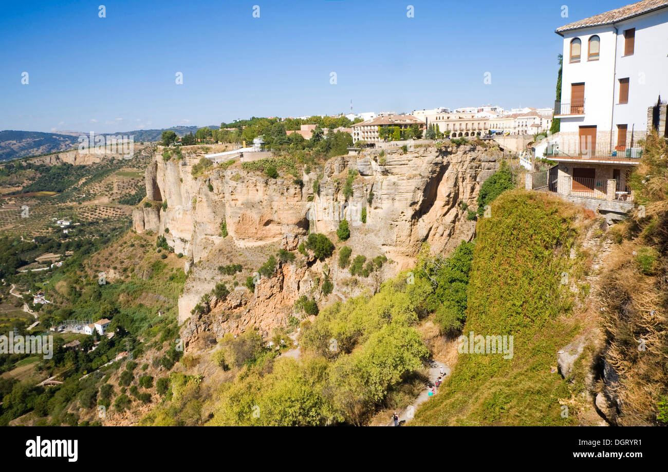 Sheer cliff cliff-top buildings Ronda Spain Stock Photo - Alamy