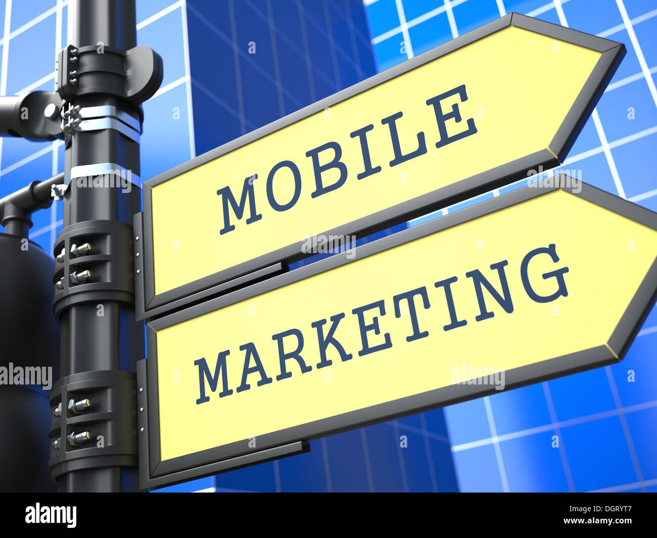 Business Concept. Mobile Marketing Sign Stock Photo - Alamy