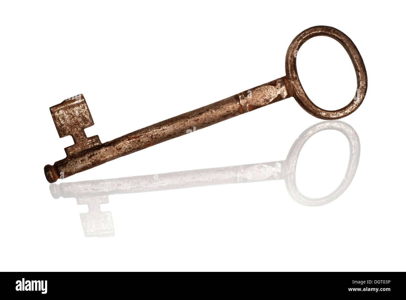 A large, old, rusty key Stock Photo - Alamy