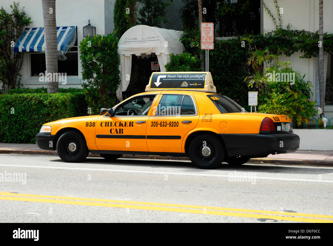 A Checker Cab in Miami, Florida, USA, America Stock Photo - Alamy