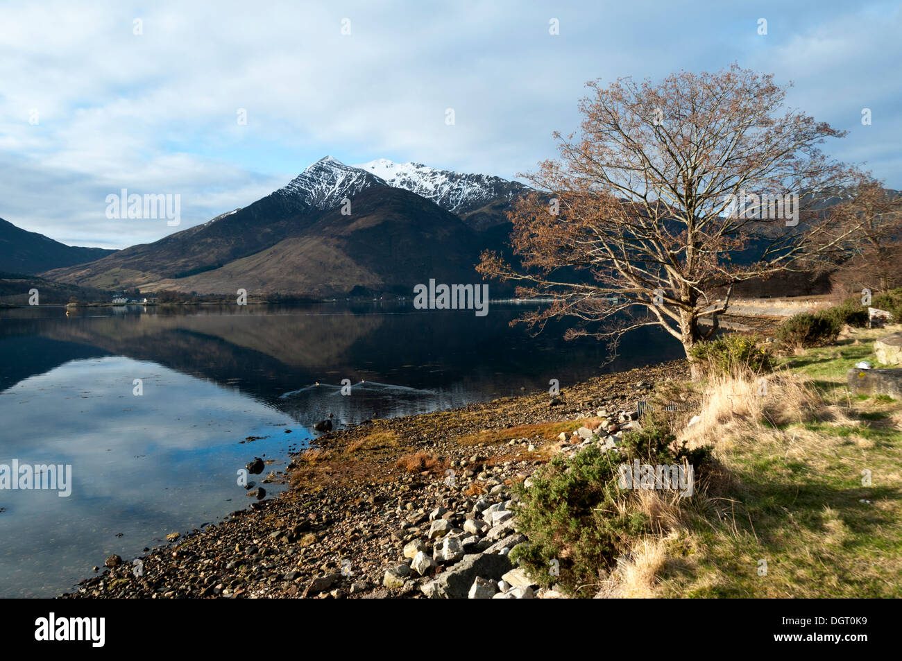 The Beinn a' Bheithir mountain group over Loch Leven, from near North ...