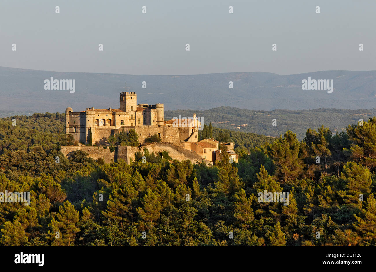 Village of Le Barroux and the Château du Barroux castle, Provence ...
