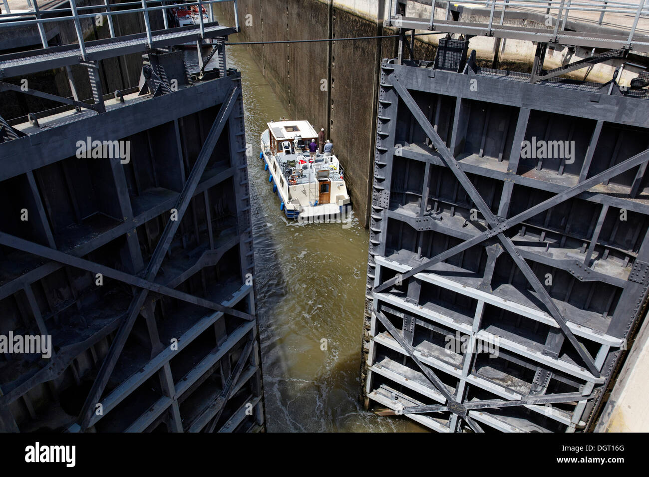 Open gates with a river and boats hi-res stock photography and images ...