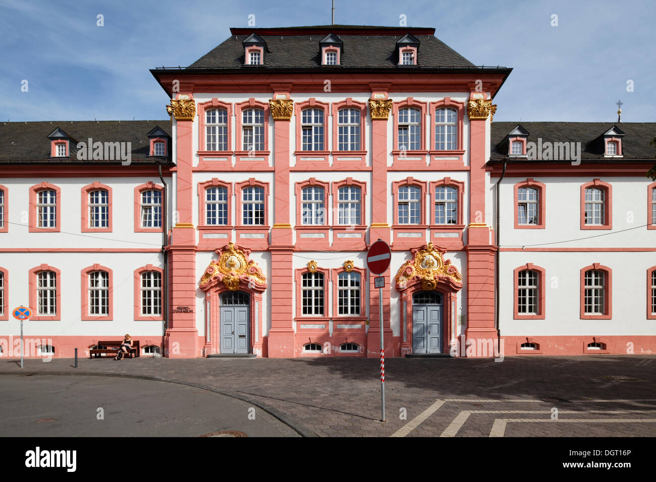 Regino-Gymnasium grammar school, formerly Pruem Abbey, Pruem, Rhineland ...