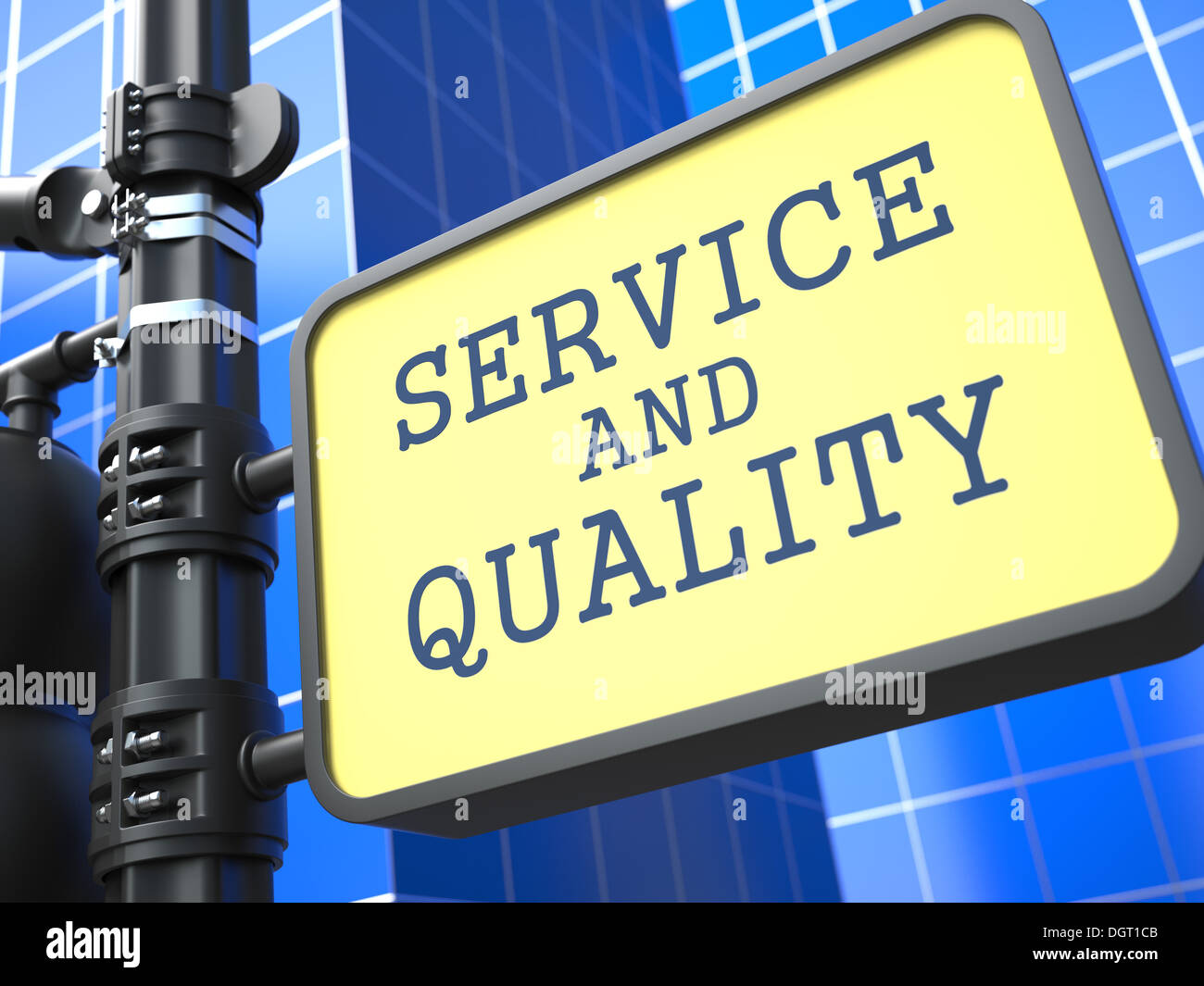 Business Concept. Service and Quality Waymark Stock Photo - Alamy