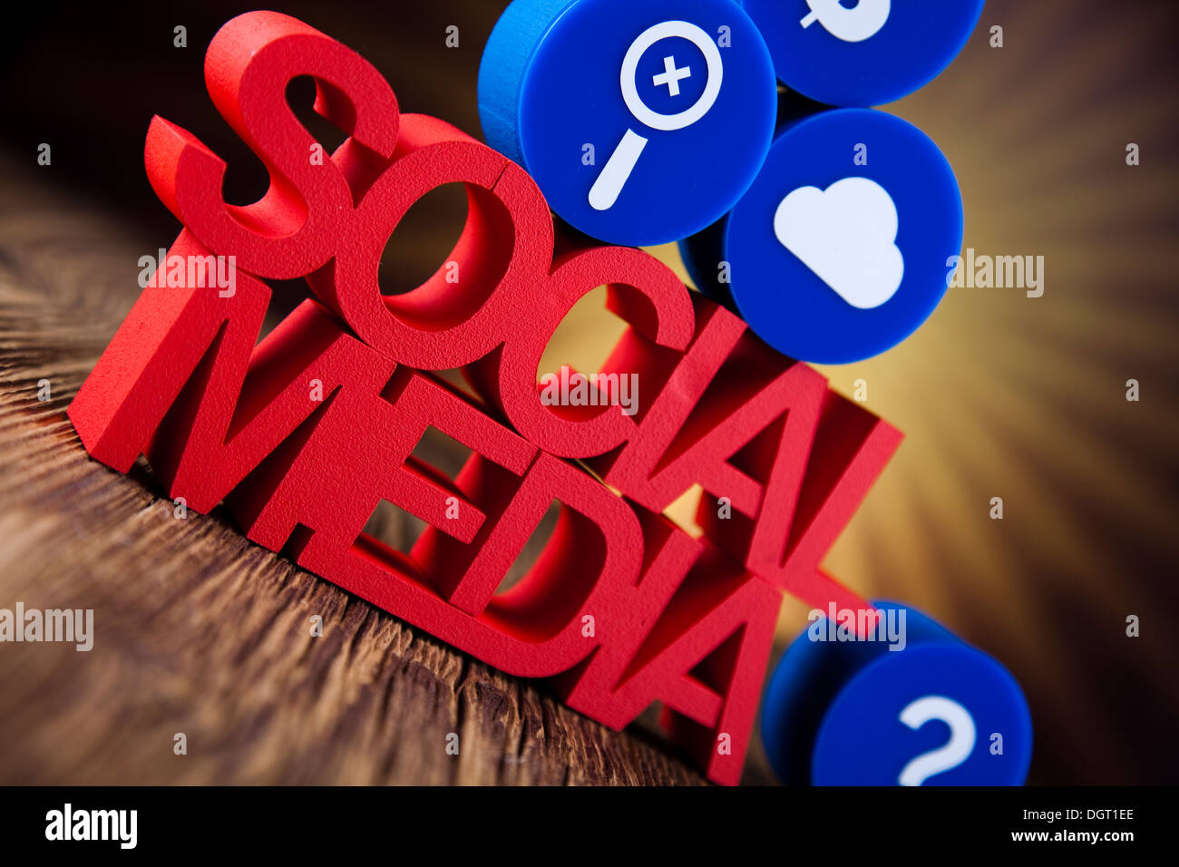 Social media network connection concept, sunset background Stock Photo ...