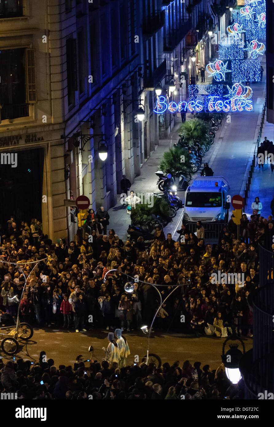Three Kings Parade in Barcelona 2013. Spain Stock Photo - Alamy