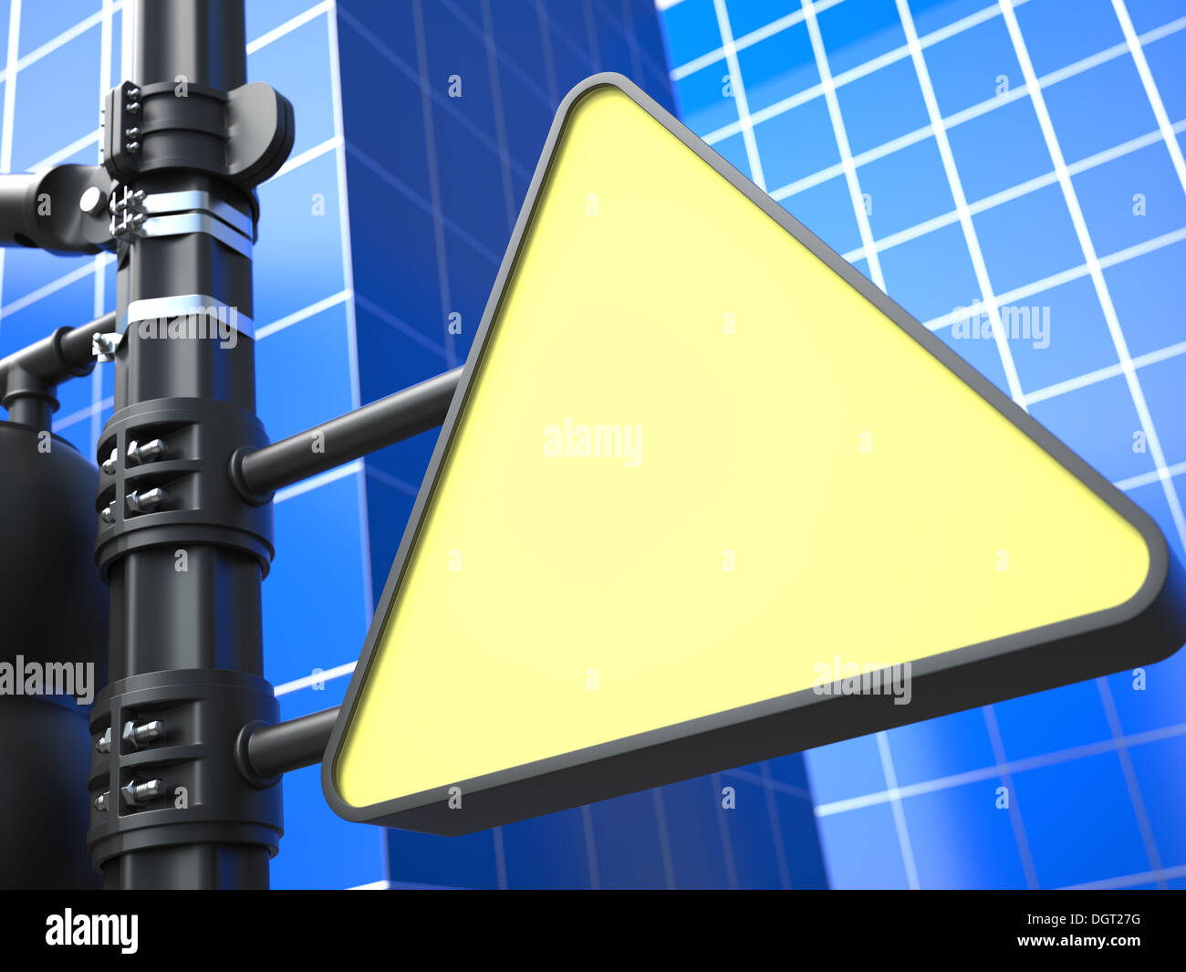 Empty triangular road sign hi-res stock photography and images - Alamy