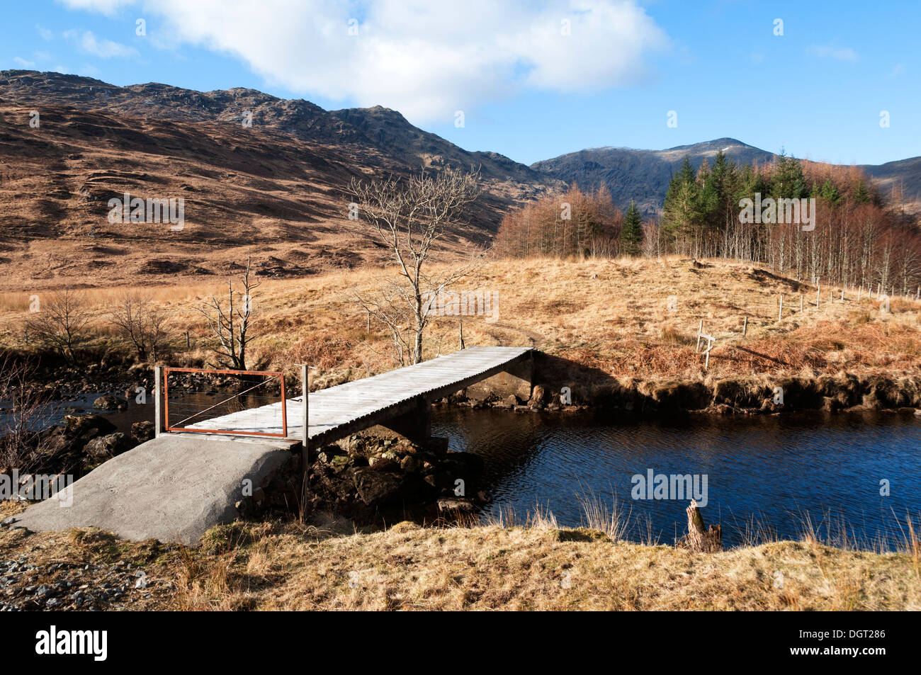 Bridge over the river Moidart in Glen Moidart, Highland region ...