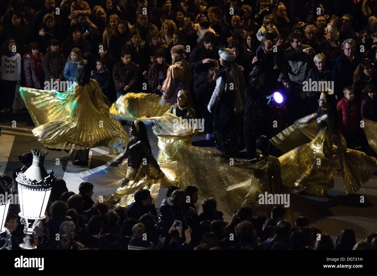 Three Kings Parade in Barcelona 2013. Spain Stock Photo - Alamy