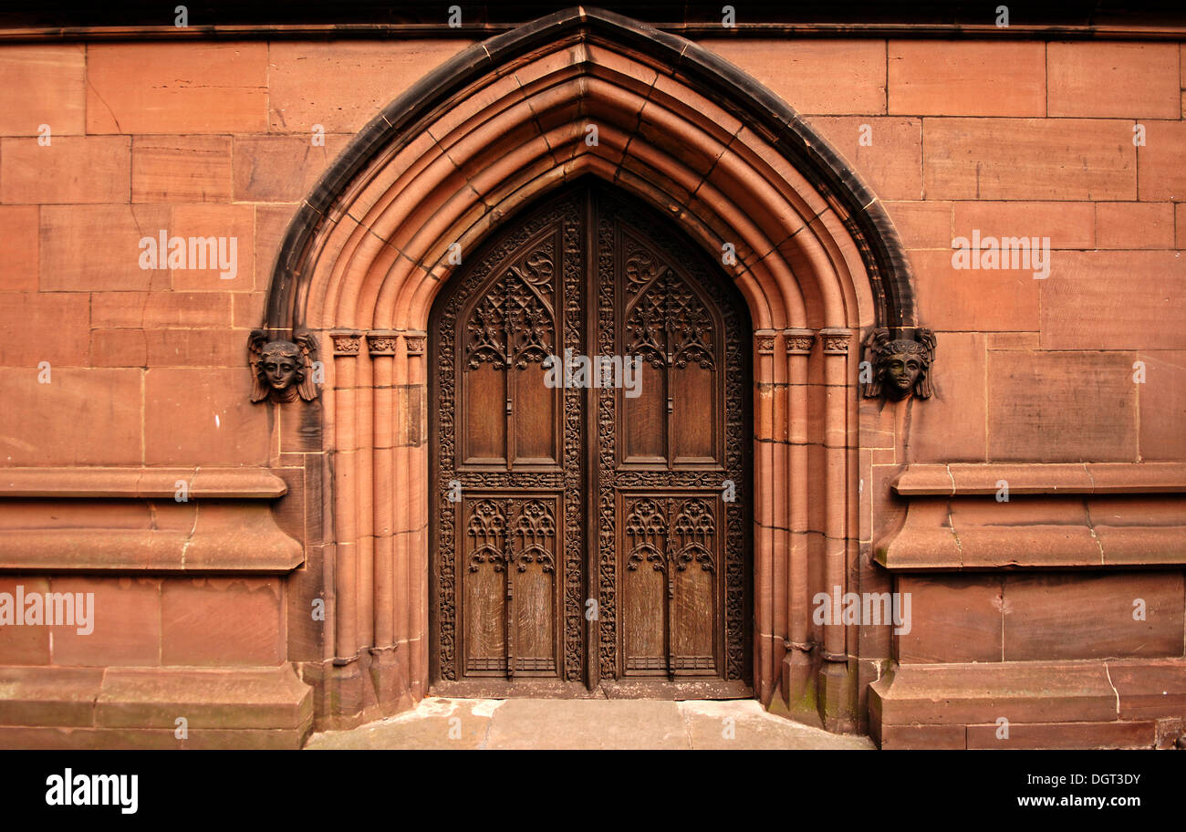 Romanesque entrance to the destroyed cathedral, Coventry, England ...