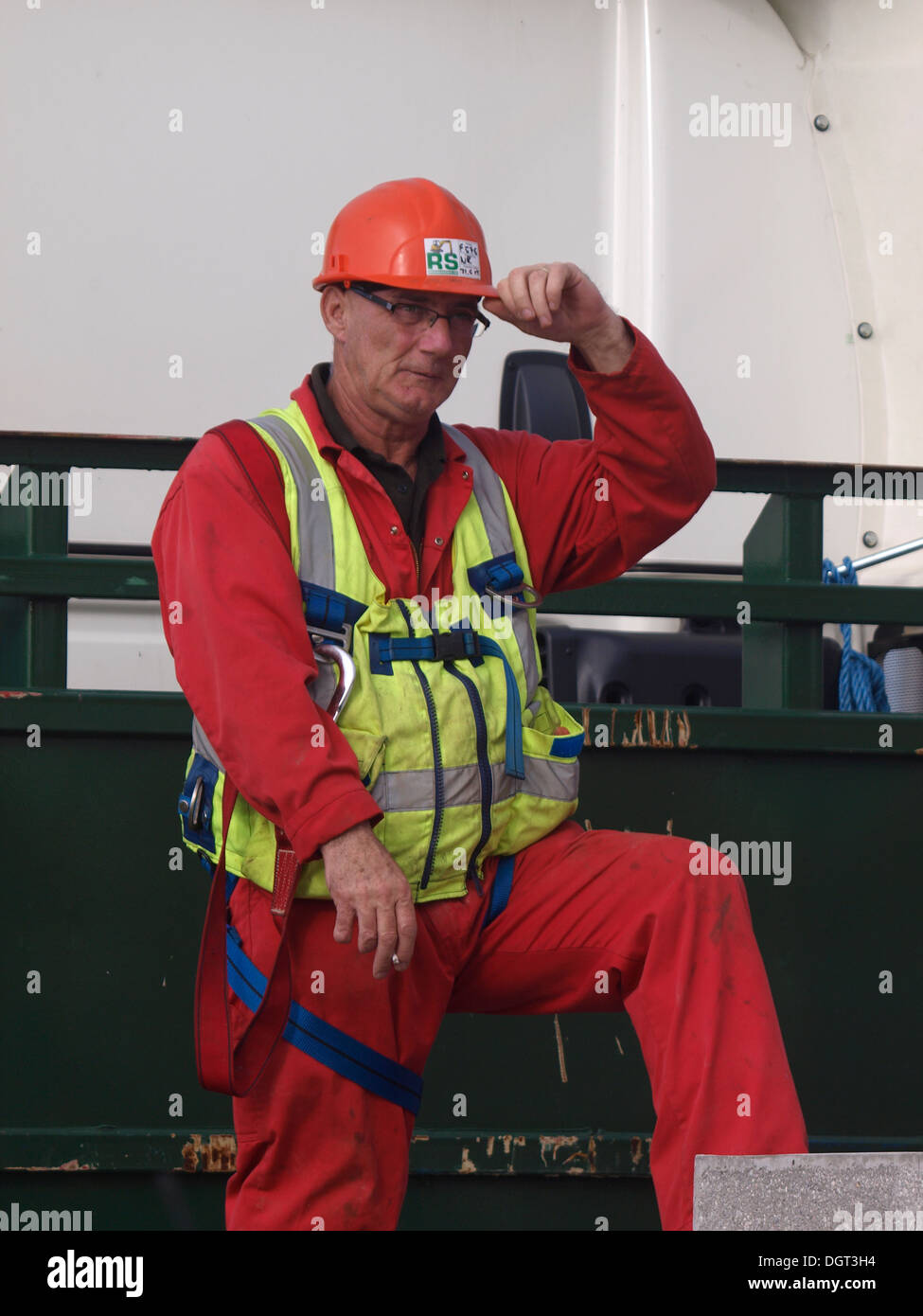 Mature construction worker, UK Stock Photo - Alamy