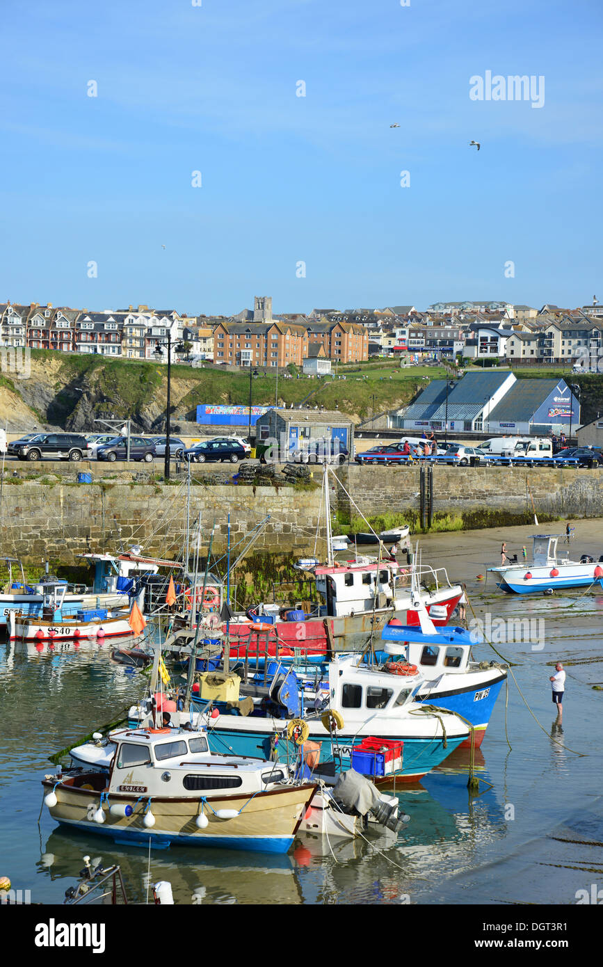 Newquay Harbour, Newquay, Cornwall, England, United Kingdom Stock Photo ...