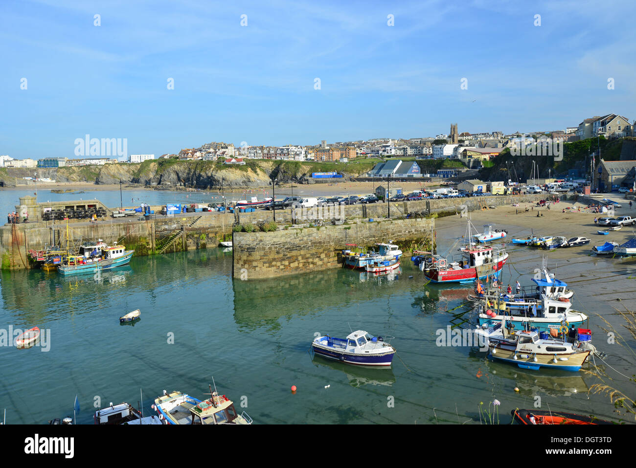 Newquay Harbour, Newquay, Cornwall, England, United Kingdom Stock Photo ...