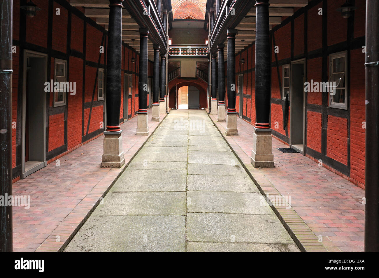 Colonnade, gallery with apartments, reconstruction, Heilgeistkloster ...