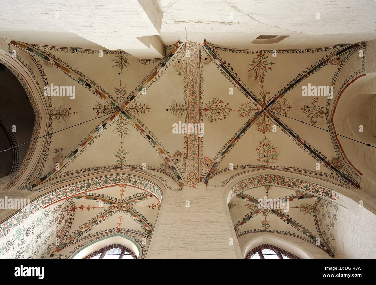 Cross vault, ceiling with frescoes from the Middle Ages, St ...