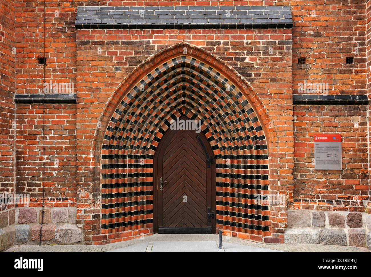 Side entrance of Jacobikirche Church, converted into a three-aisled ...