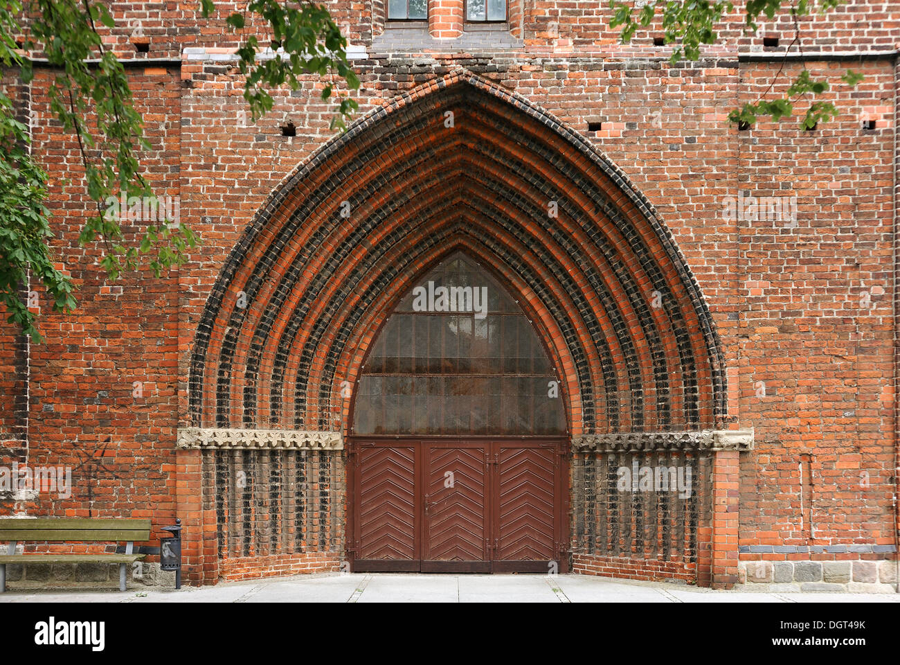 Main entrance of Jacobikirche Church, converted into a three-aisled ...