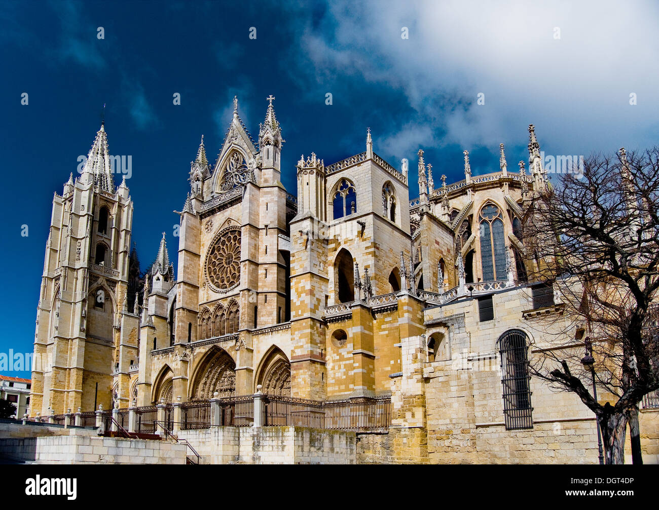 Cathedral of Leon in Spain Stock Photo - Alamy