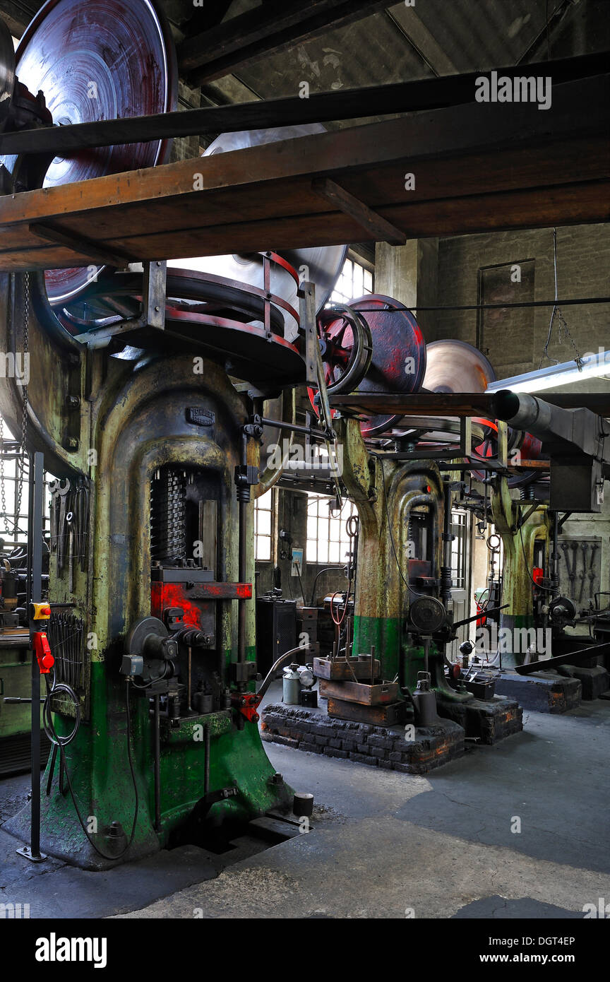 Three big screw presses in a drop-forging workshop, formerly the ...