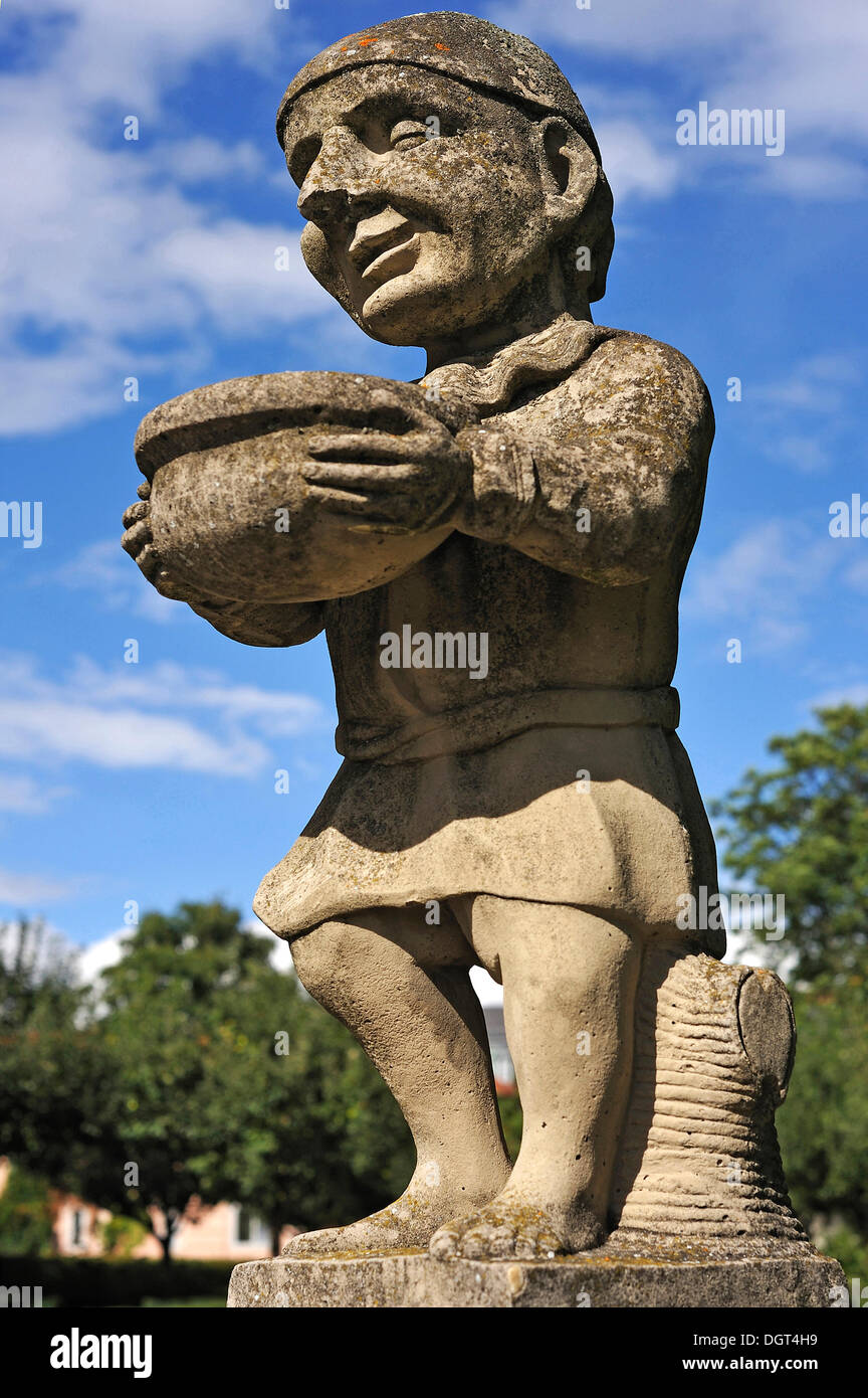 Baroque sculpture of a grotesque dwarf, the Egg Man, Garden of the ...