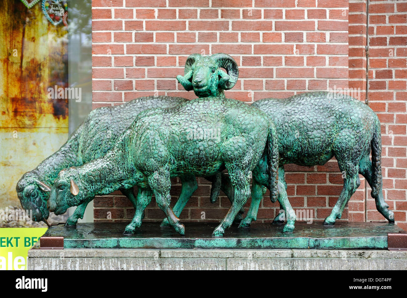 Sculpture of sheep by the animal sculptor August Gaul, Kloepperhaus ...