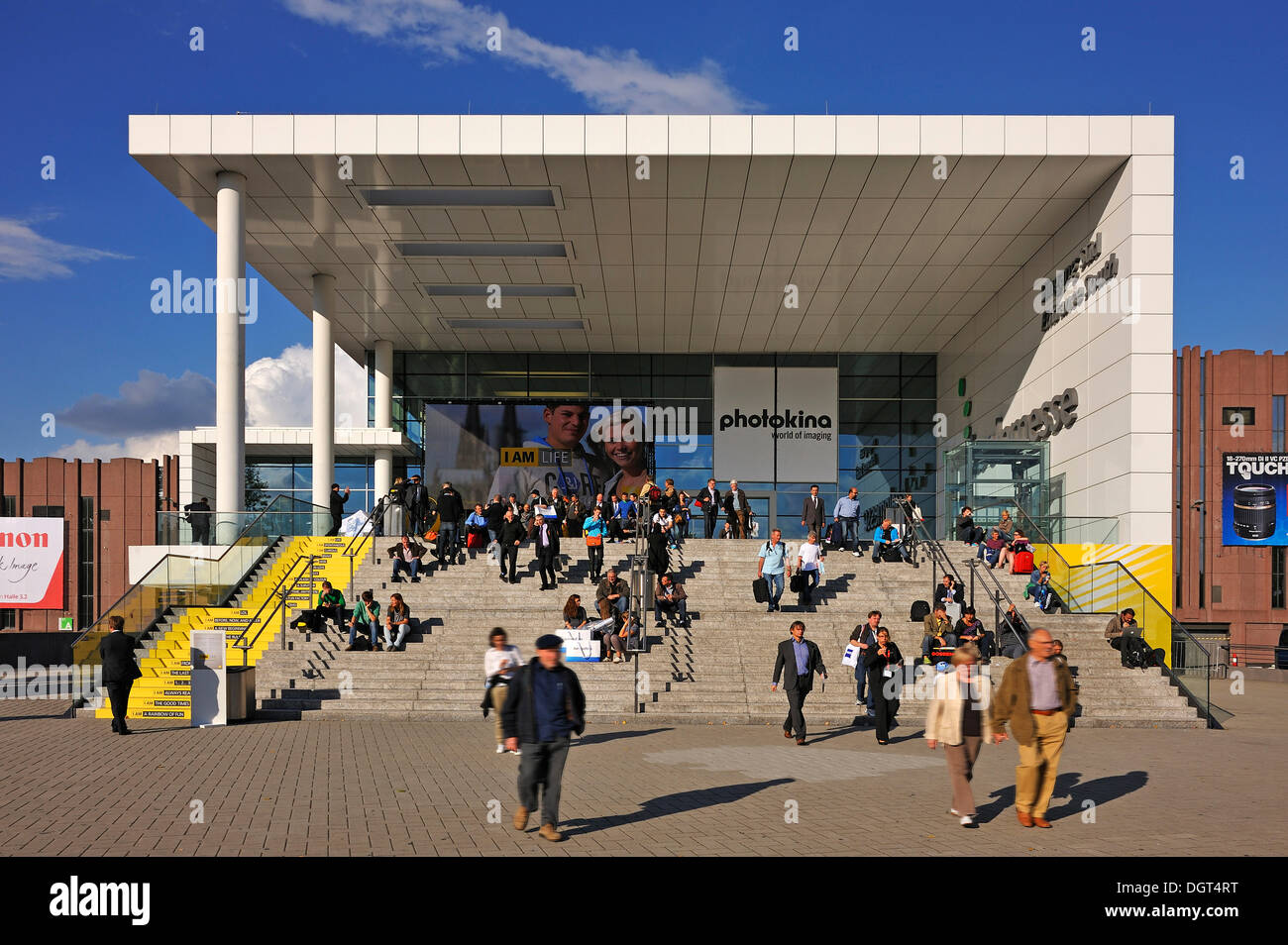 Entrance to the exhibition centre, Photokina 2012, Messeplatz square 1 ...