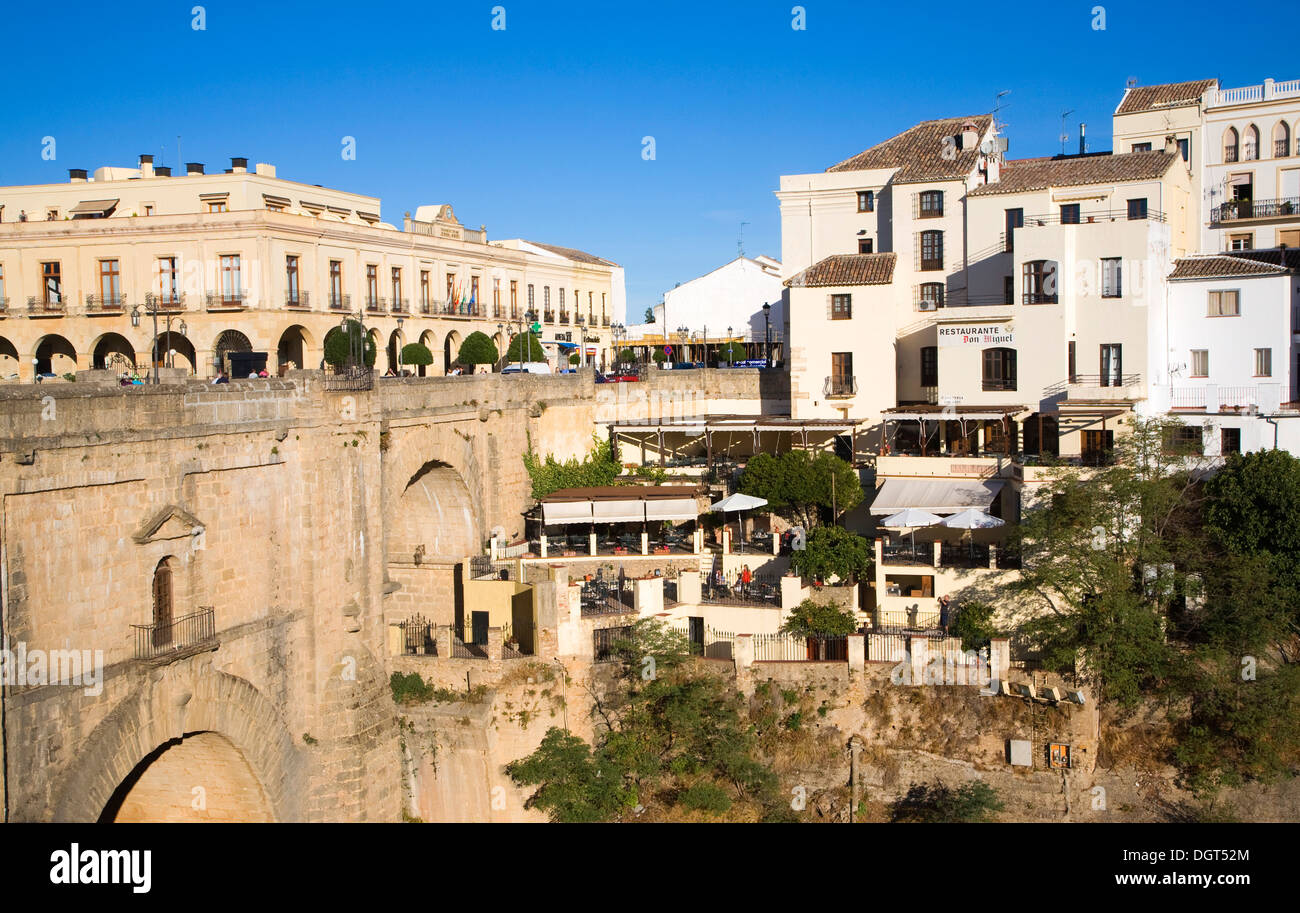 Puente Nuevo, New bridge, and historic buildings Ronda Spain Stock ...