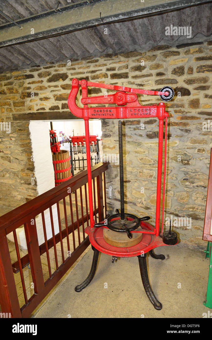 Vintage cyder press at Healey's Cornish Cyder Farm, Penhallow, Truro ...