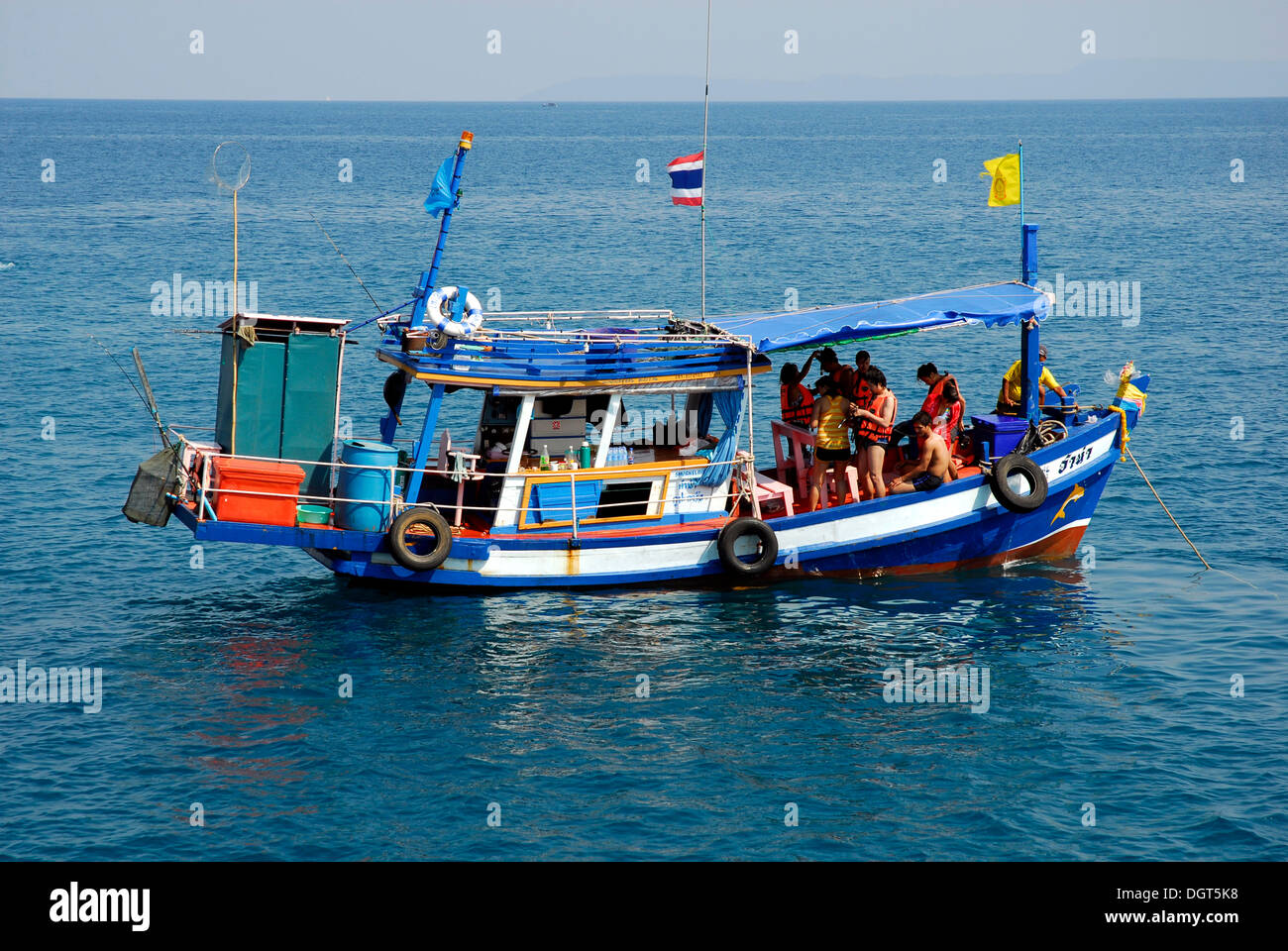 Fishing boat with tourists off Koh Rung, Koh Rang Island, Koh Chang ...