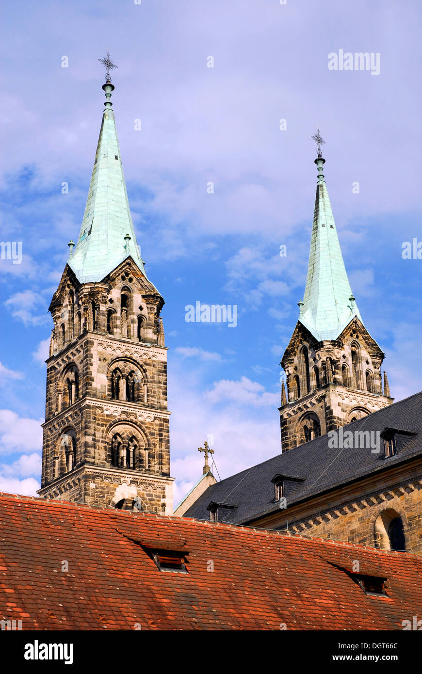Bamberger Dom cathedral on Domplatz cathedral square, UNESCO World ...