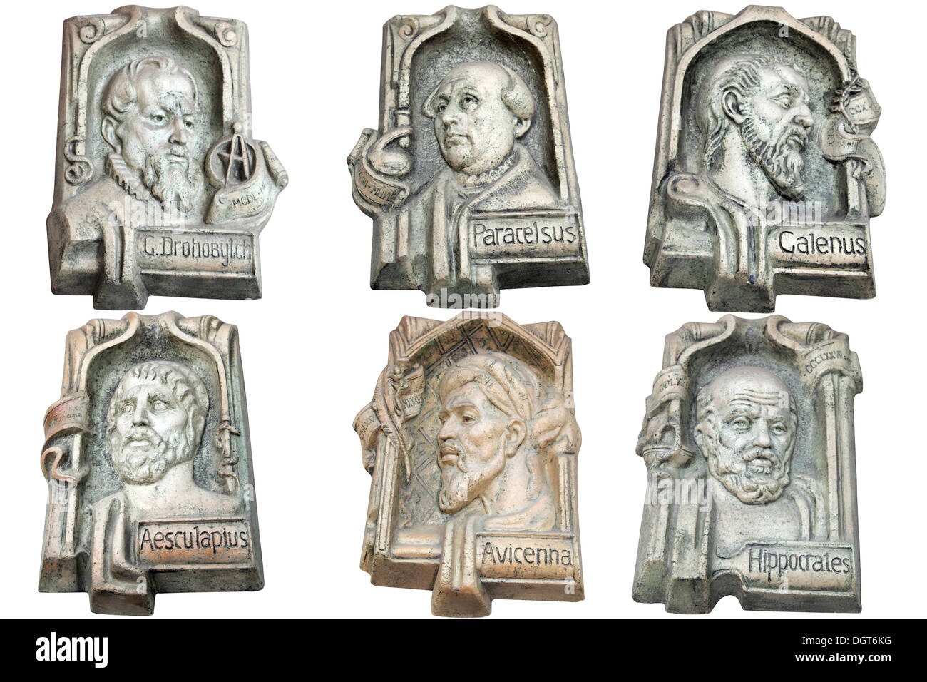 marble monuments of famous doctors of antiquity Stock Photo - Alamy