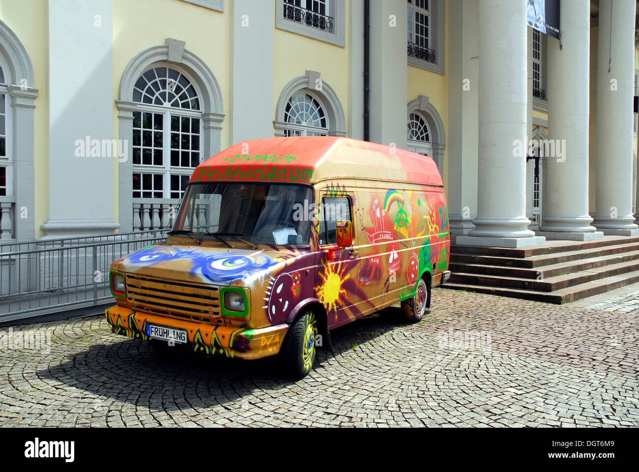 Painted DAF car in front of an art gallery by Pawel Althamer ...