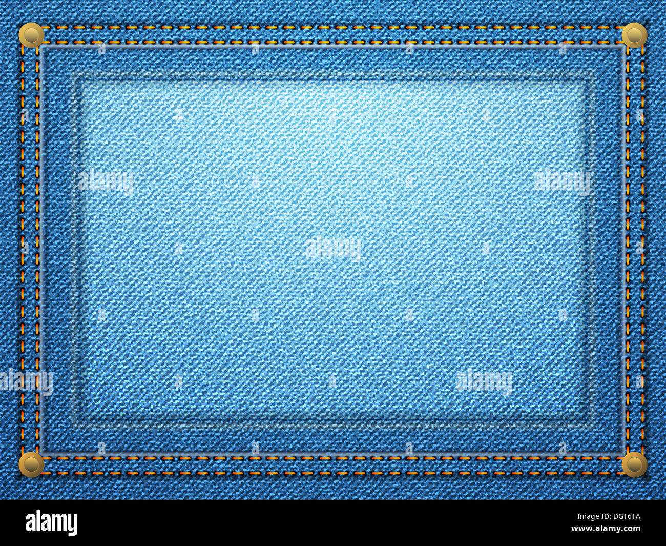 Blue denim frame with copy space. Vector illustration Stock Photo - Alamy