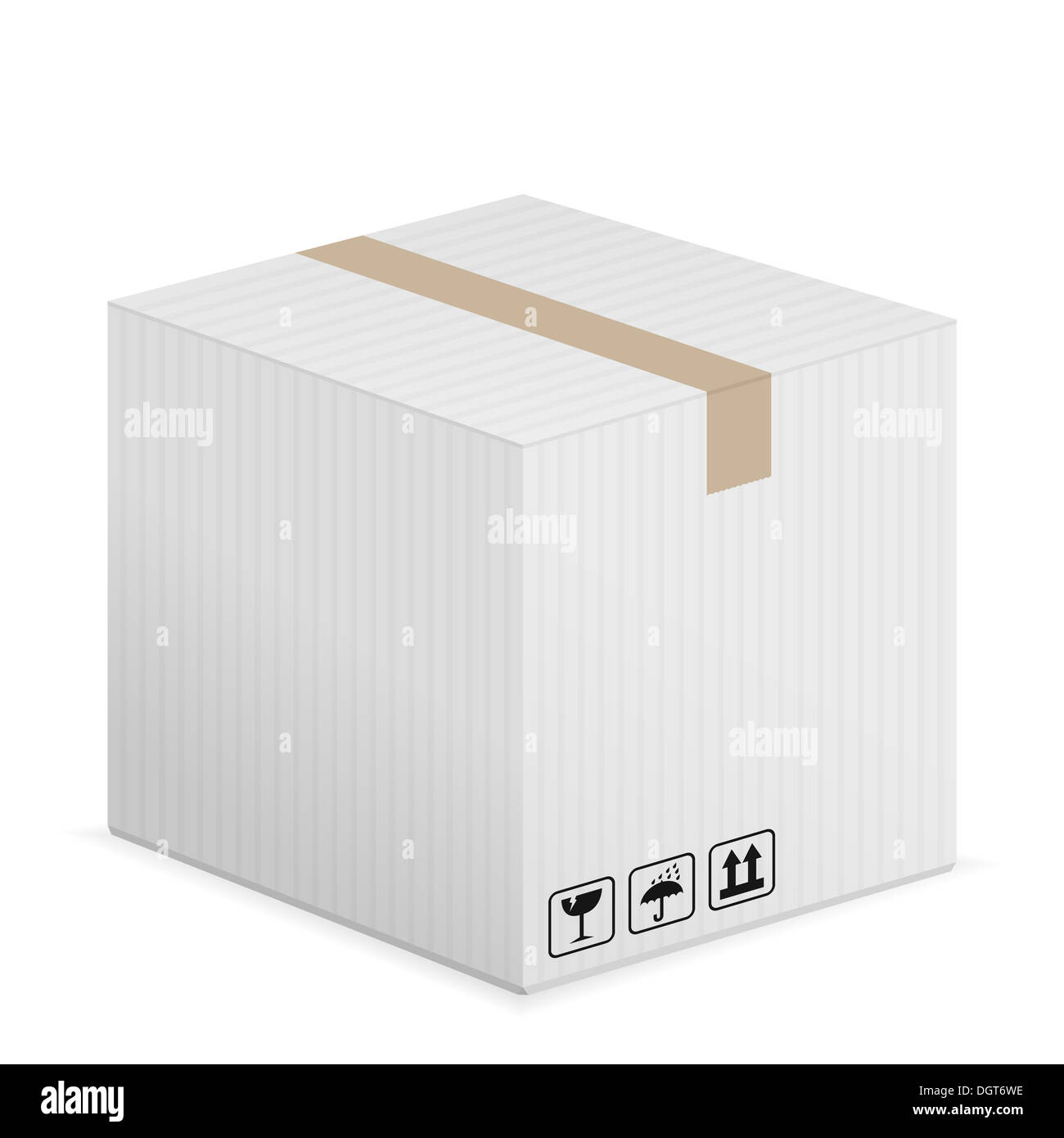 Cardboard box on a white background. Vector illustration Stock Photo ...