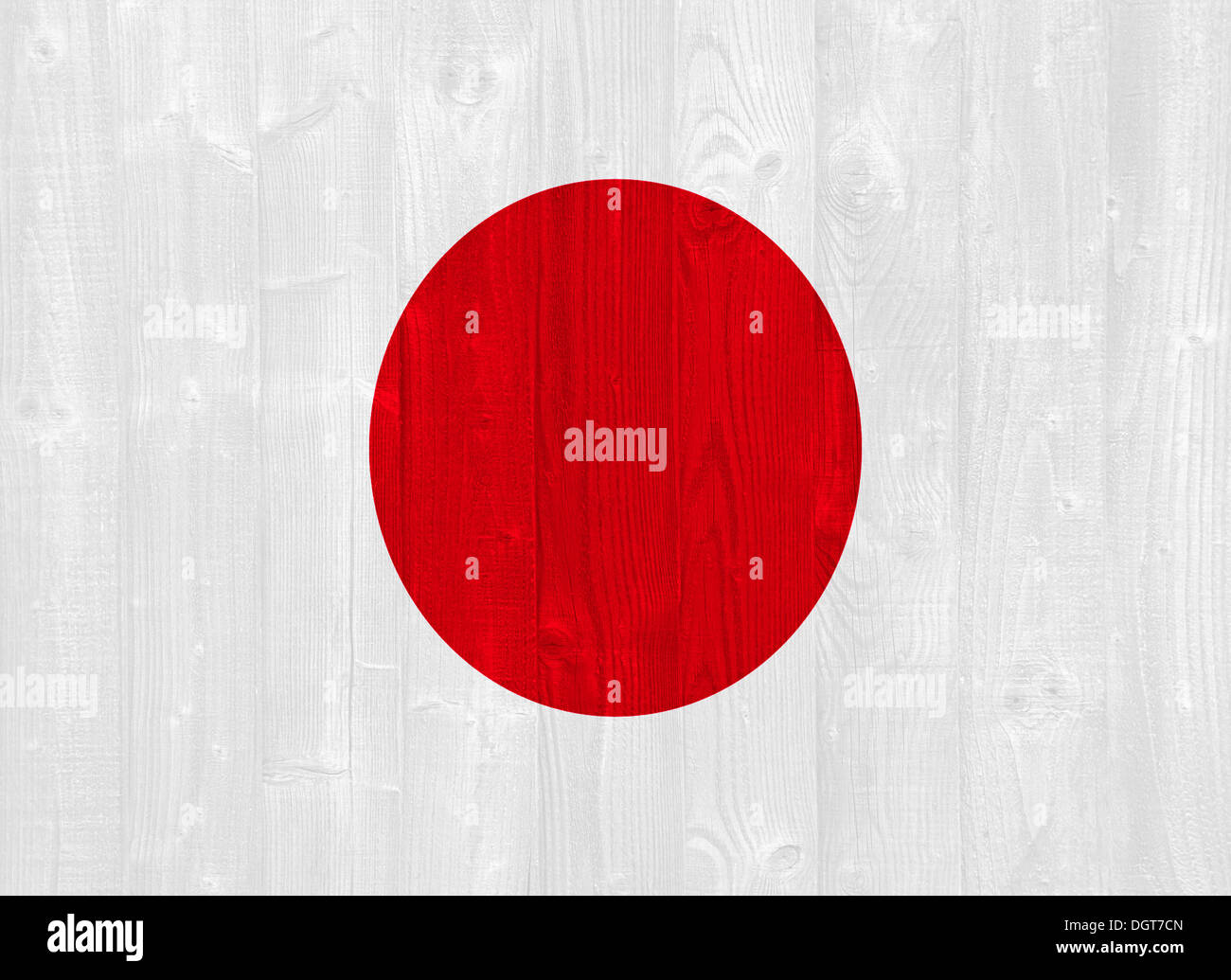 gorgeous Japan flag painted on a wood plank texture Stock Photo - Alamy