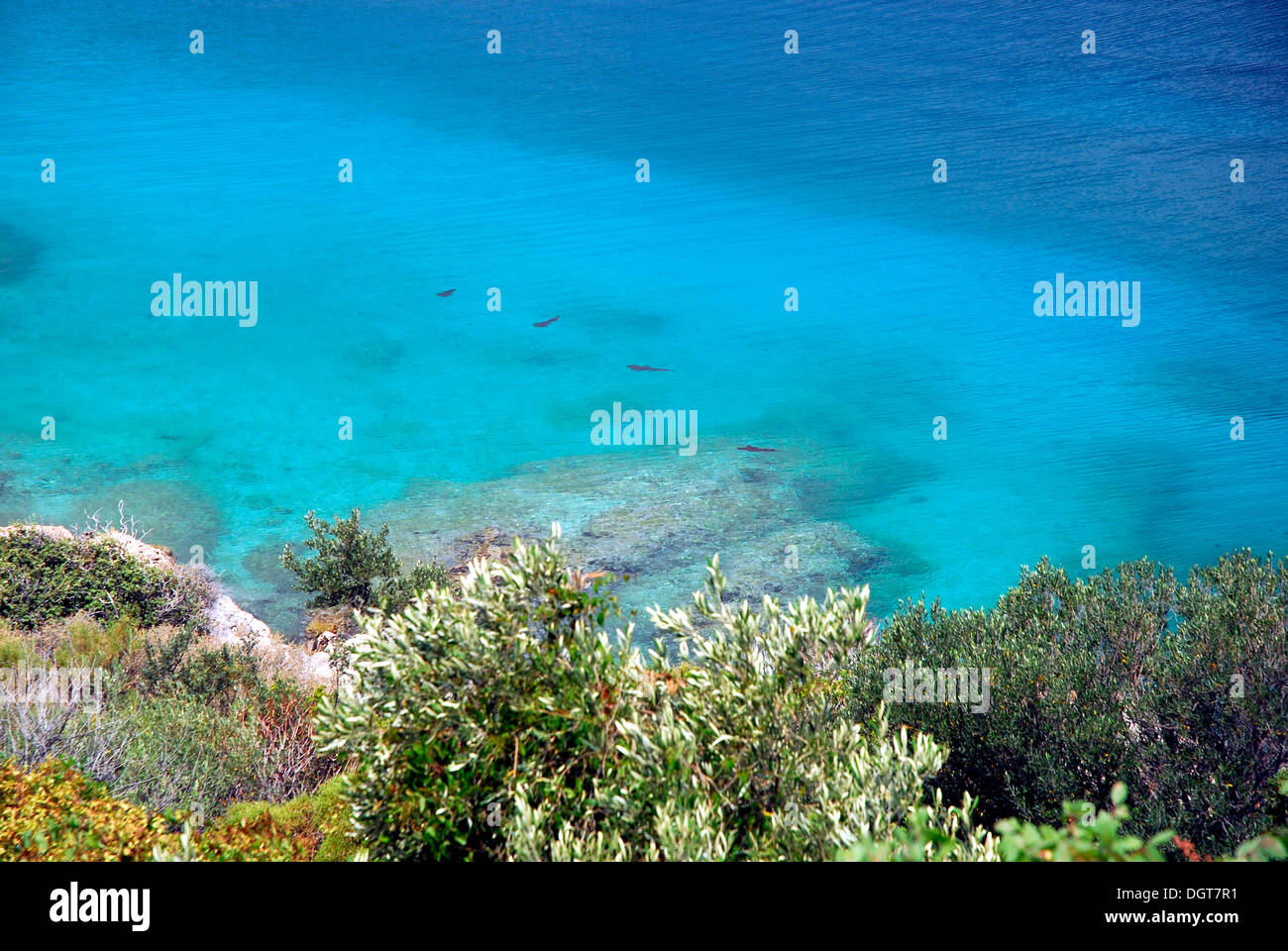 Blue water, bay on Cukurbag peninsula, Kas, Lycian coast, Antalya ...