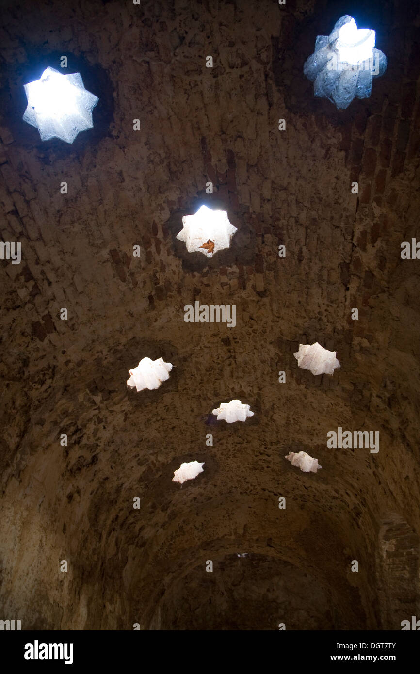 Inside 11th century Arab baths Banos Arabes Ronda, Malaga province ...