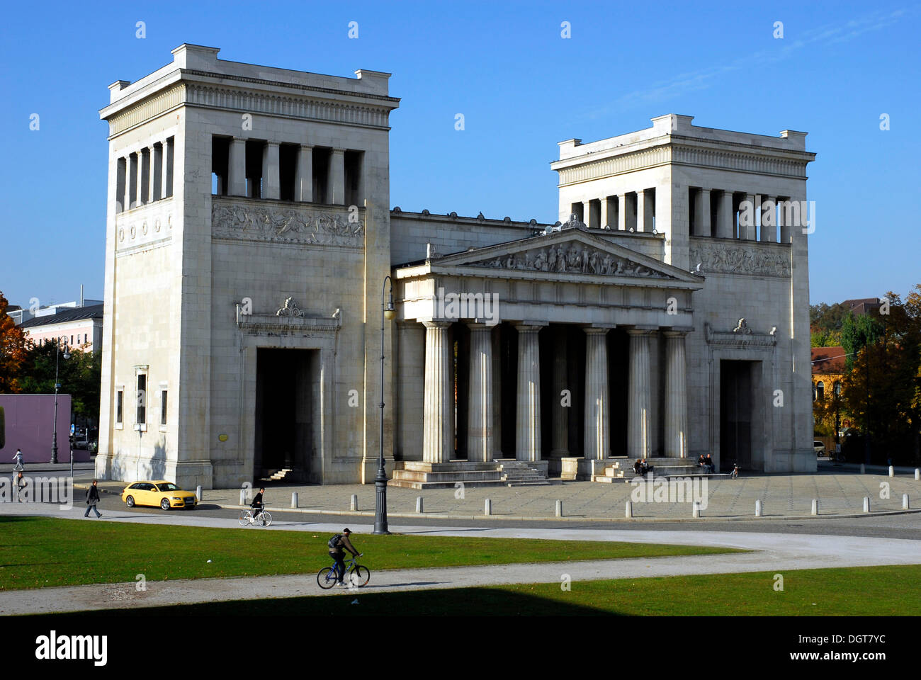 The propylaeum, a neo-classical gate building on the Koenigsplatz ...