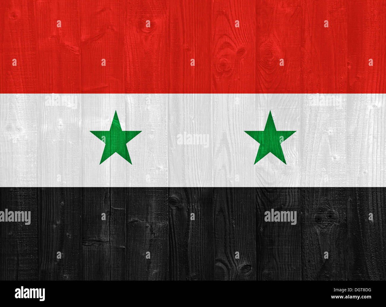gorgeous Syria flag painted on a wood plank texture Stock Photo - Alamy