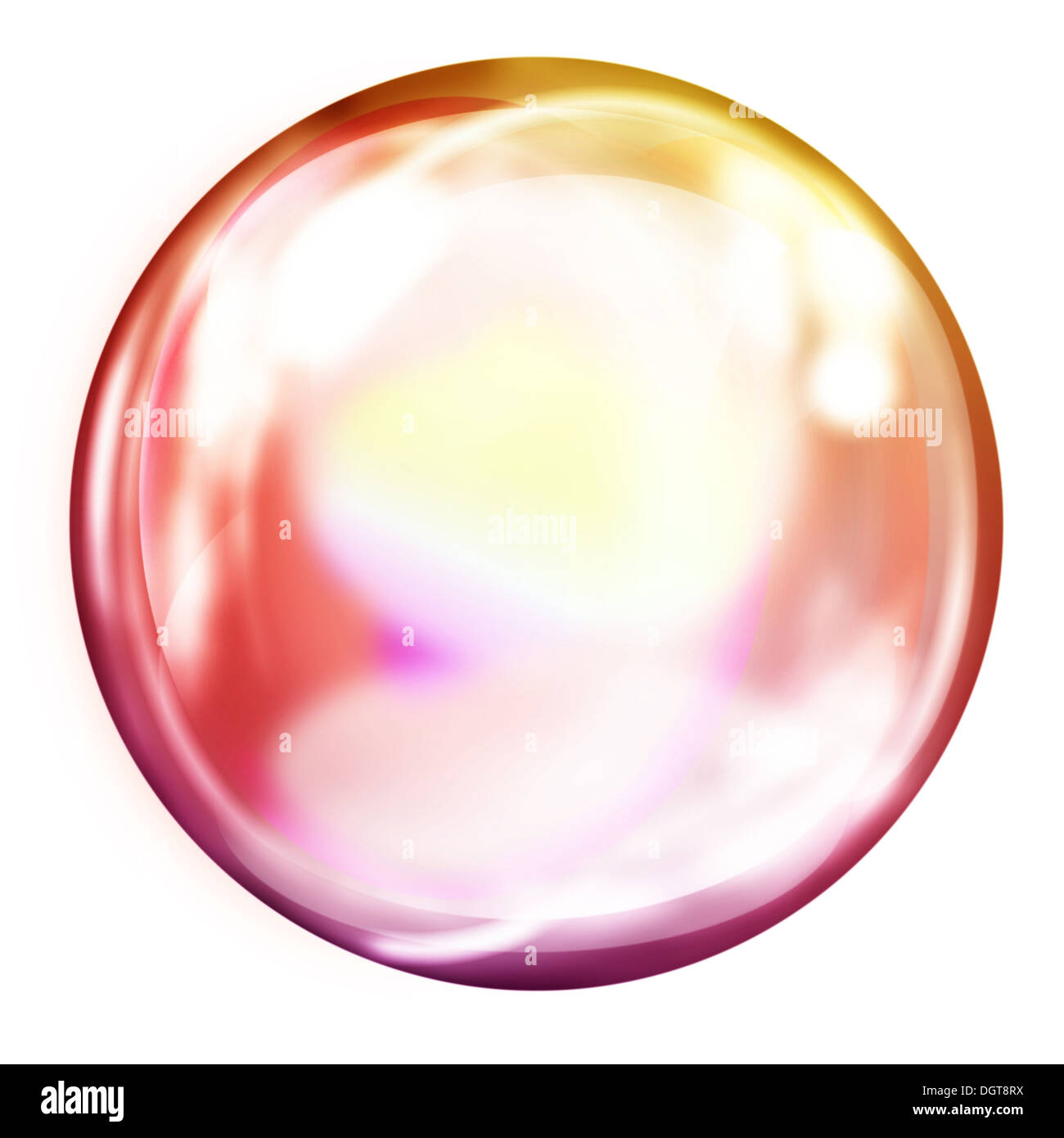 red clear ball on white background Stock Photo - Alamy