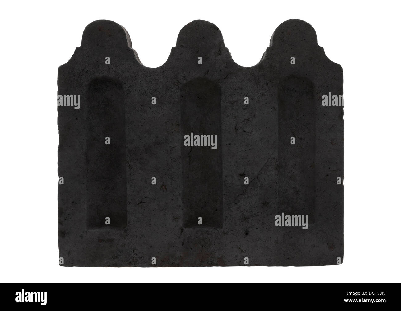 Old grey Georgian style path edging on white background Stock Photo - Alamy