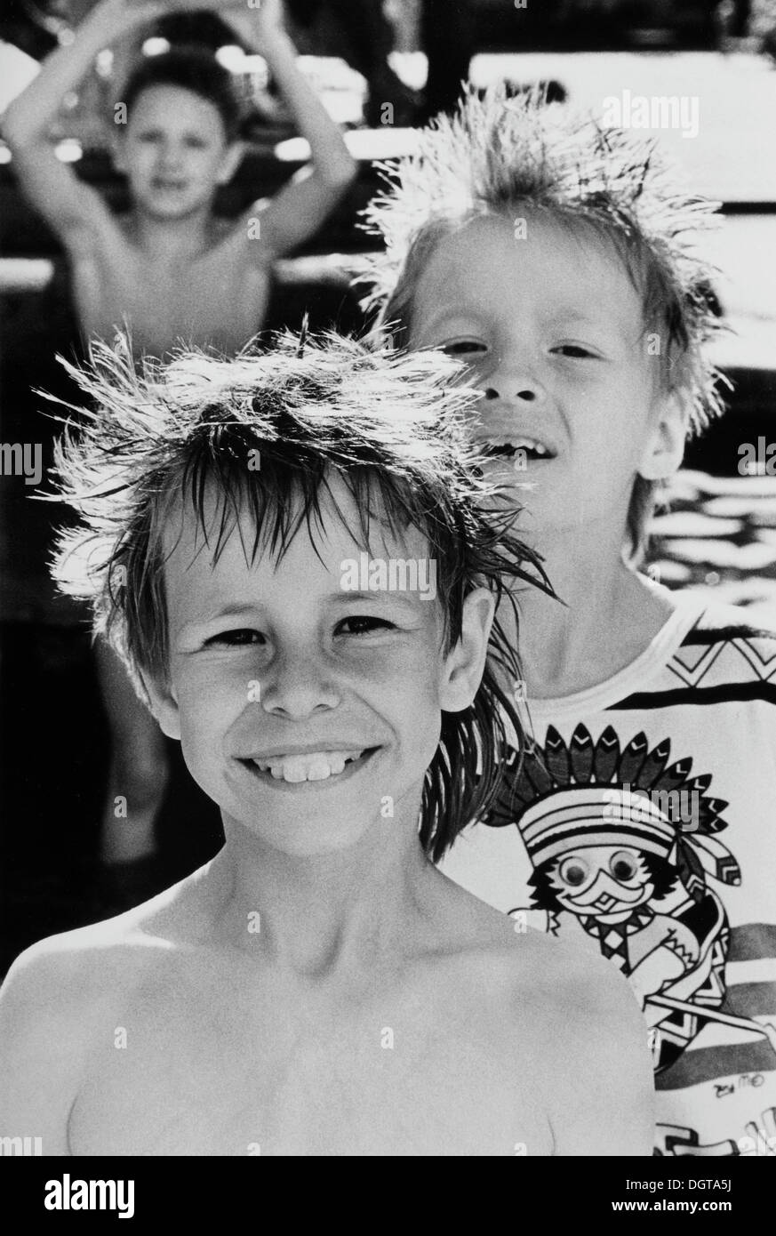 East German children, circa 1986, GDR, East Germany, Europe Stock Photo ...
