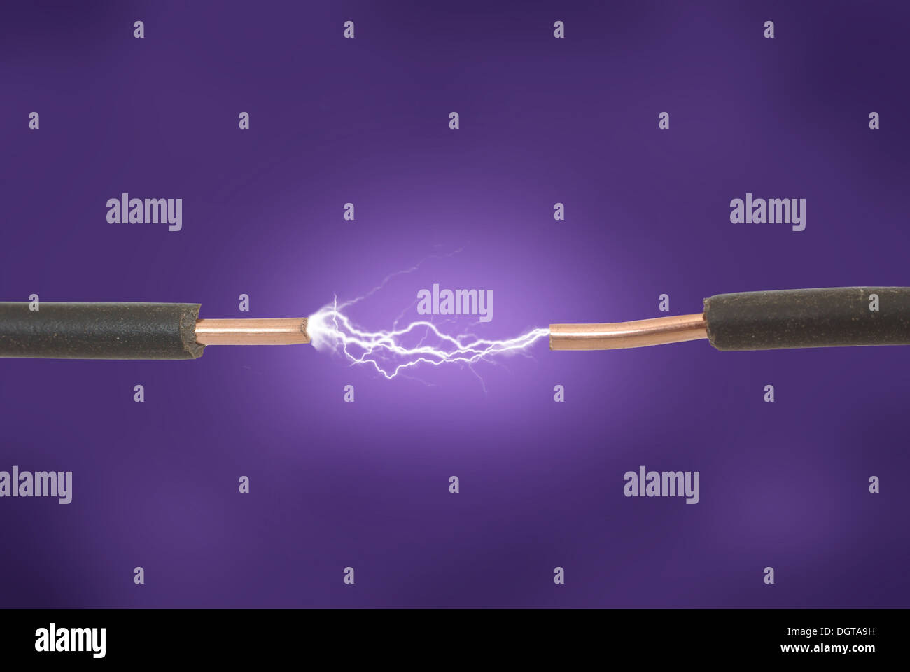 electric bow between cables Stock Photo - Alamy